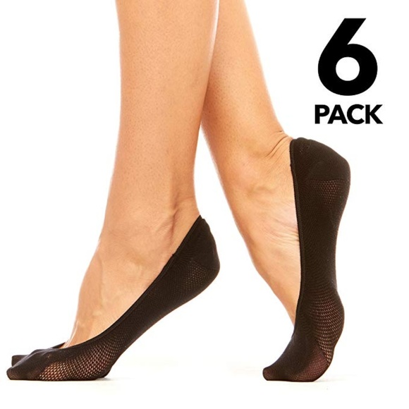 Olivia + Joy | Other | Olivia Joy 6 Pack Black No Show Mesh Socks Last ...